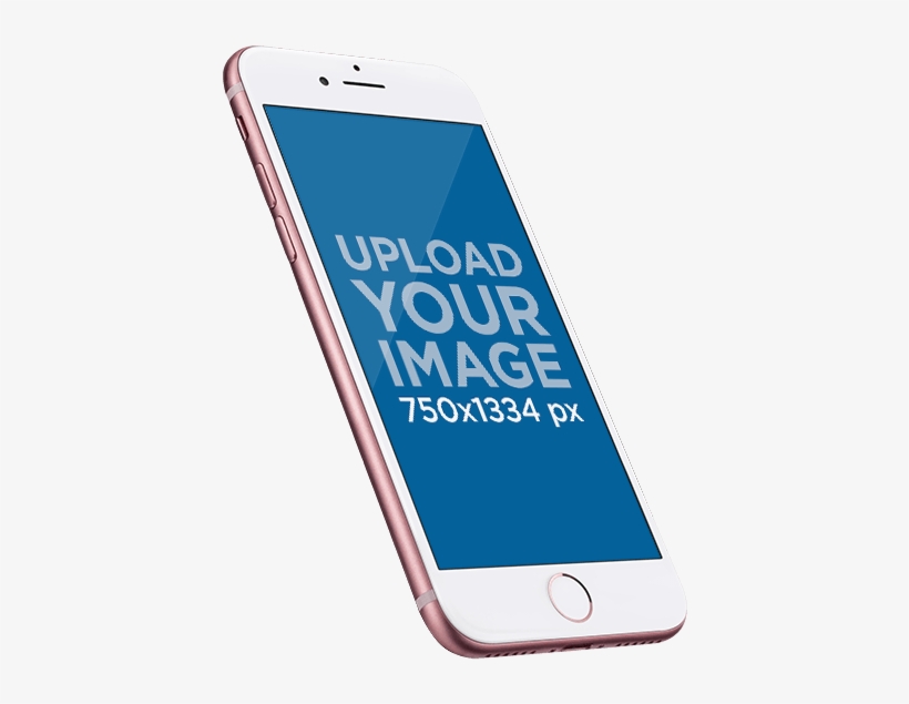 Angled Rose Gold Iphone 7 Png Mockup - Iphone - 900x675 PNG Download ...