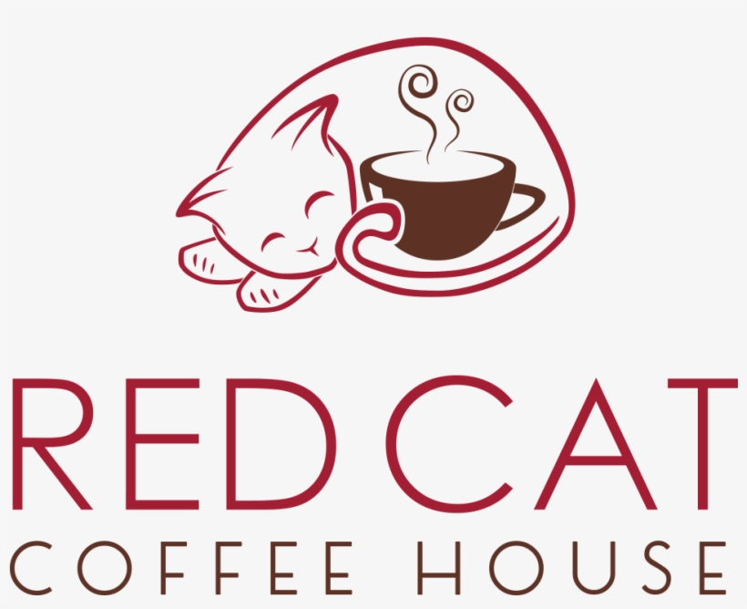 Redcat Logo 1 - Red Cat With Coffee - 1000x800 PNG Download - PNGkit