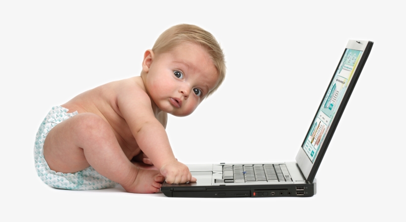 Need To Email Us Dfgg - Baby Using Computer Funny - 703x374 PNG ...