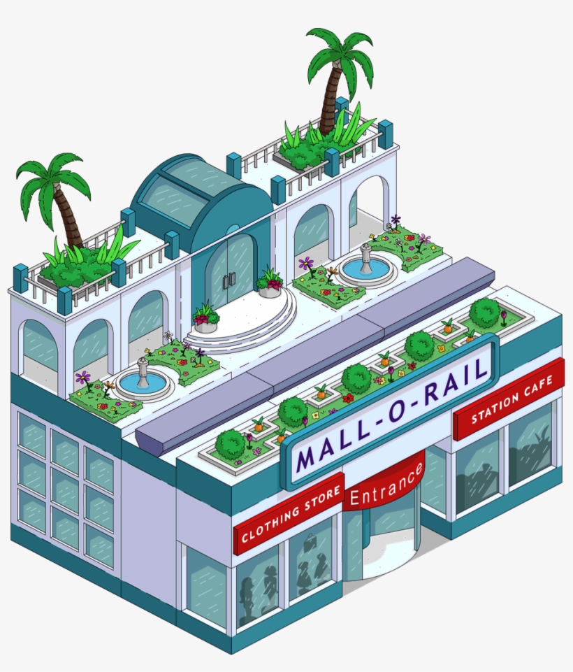 Mall O Rail Station Menu - Simpsons Mall O Rail - 954x1072 PNG Download ...