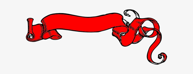 Red Scroll Banner Png - 600x236 PNG Download - PNGkit