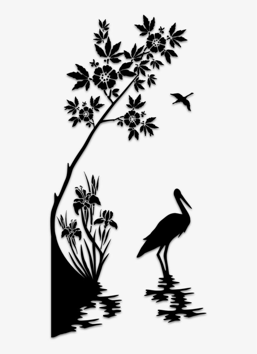 Birds Silhouettes Art & Islamic Graphics - Stencil Designs - 518x1052 ...