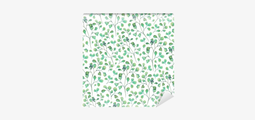 Download Transparent Watercolor Seamless Natural Pattern With Green ...