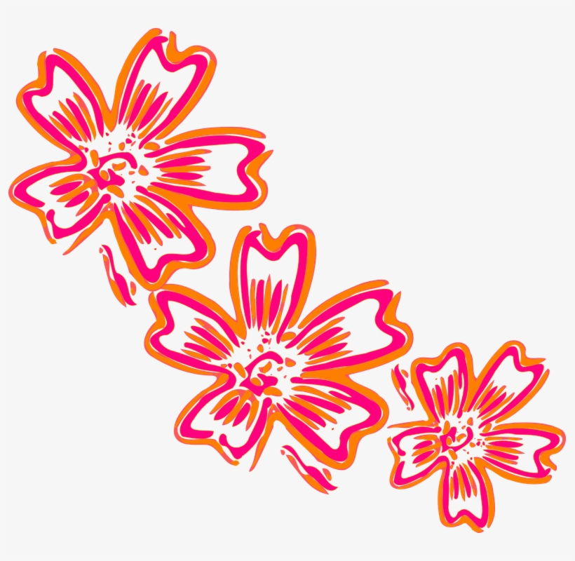 Cluster Of Flowers Cartoon - 795x720 PNG Download - PNGkit