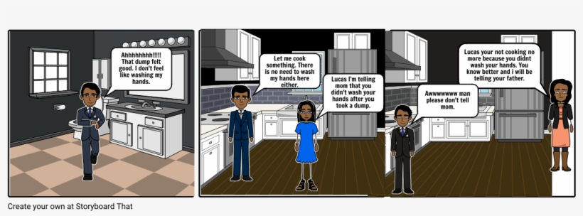 Don't Wash His Hands - Cartoon - 1164x385 PNG Download - PNGkit