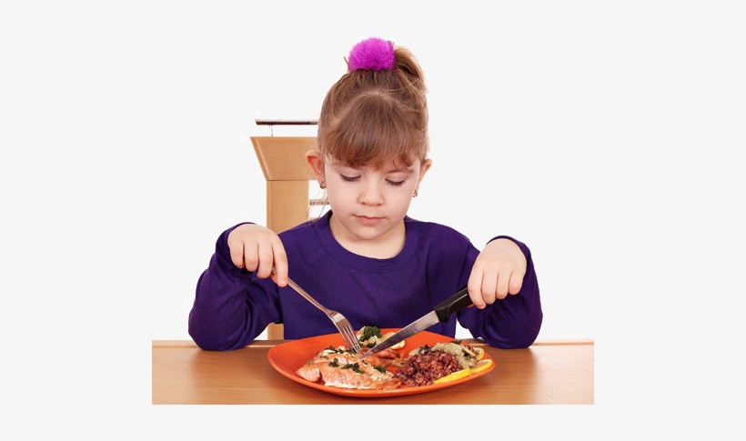 Eating Transparent Png - Girl Eating Dinner - 486x405 PNG Download - PNGkit