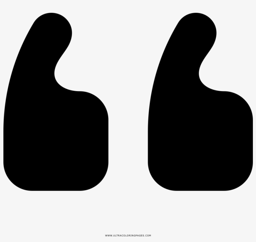 Quotation Marks Coloring Page - Drawing - 1000x1000 PNG Download - PNGkit