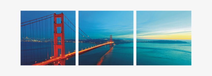 The Golden Gate 3 Piece Wall Decor Sdqz4e - Sls Vision. Bay Bridge. 48 ...