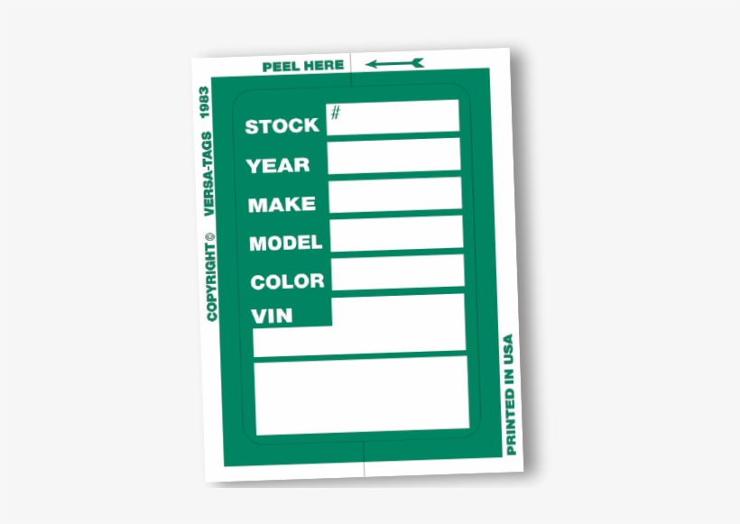 Window Stickers - Ride Catalog Blue 500 Dealer Stock Sticker Versa-tags ...