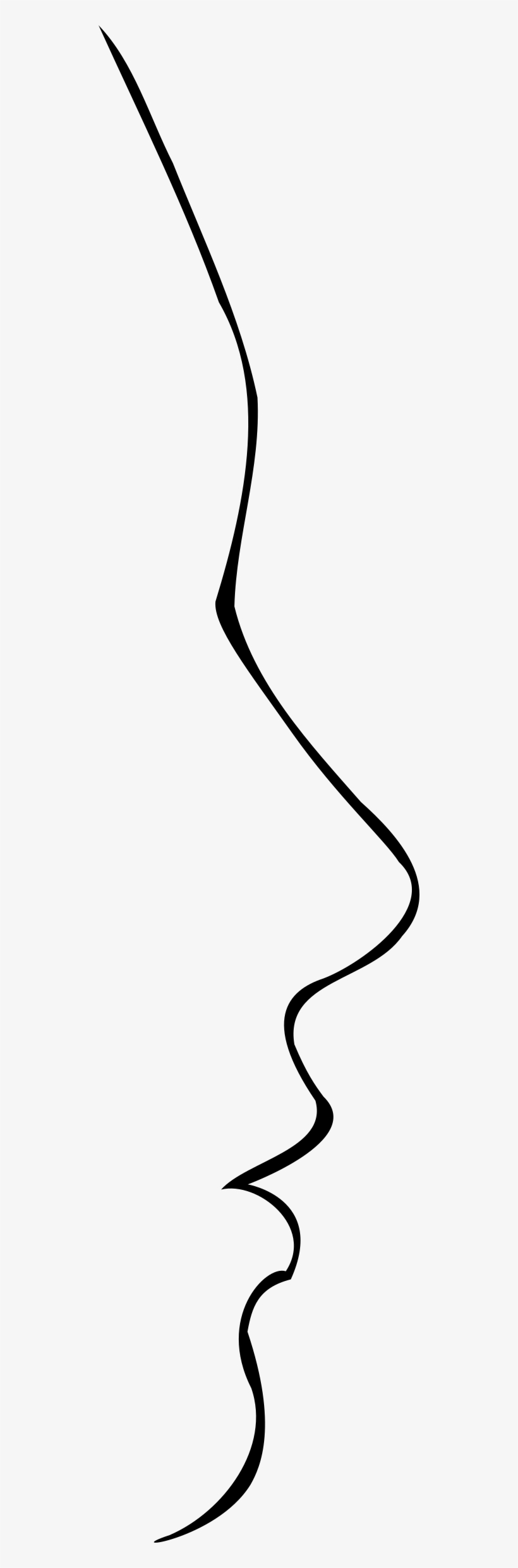 Big Image - Male Face Profile Outline Clipart - 508x2400 PNG Download ...