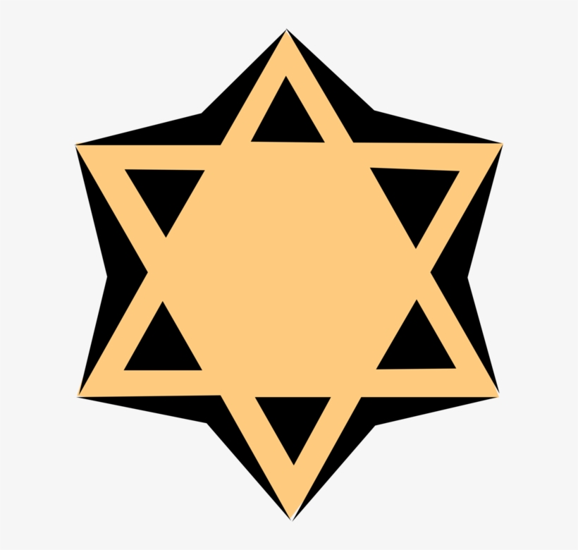 Vector Illustration Of Star Of David Shield Of David - 609x700 PNG ...
