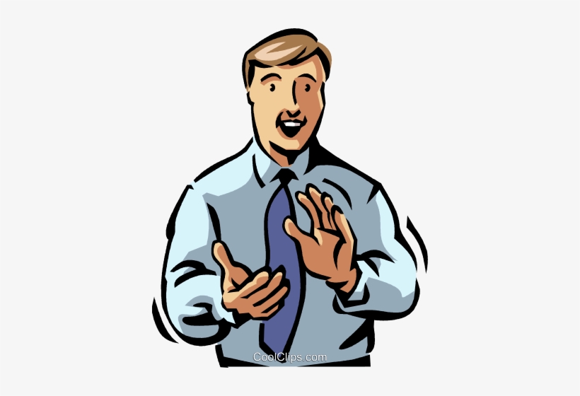 Businessman Clapping Royalty Free Vector Clip Art Illustration ...