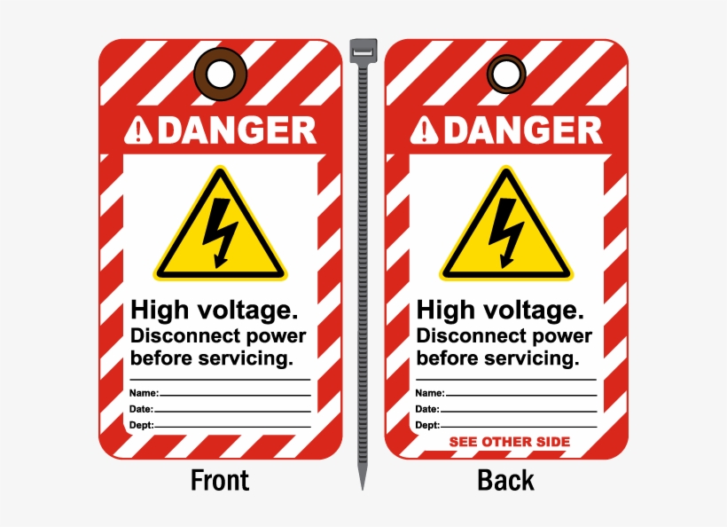 Download Transparent Danger High Voltage Tag - High Voltage Electrical ...
