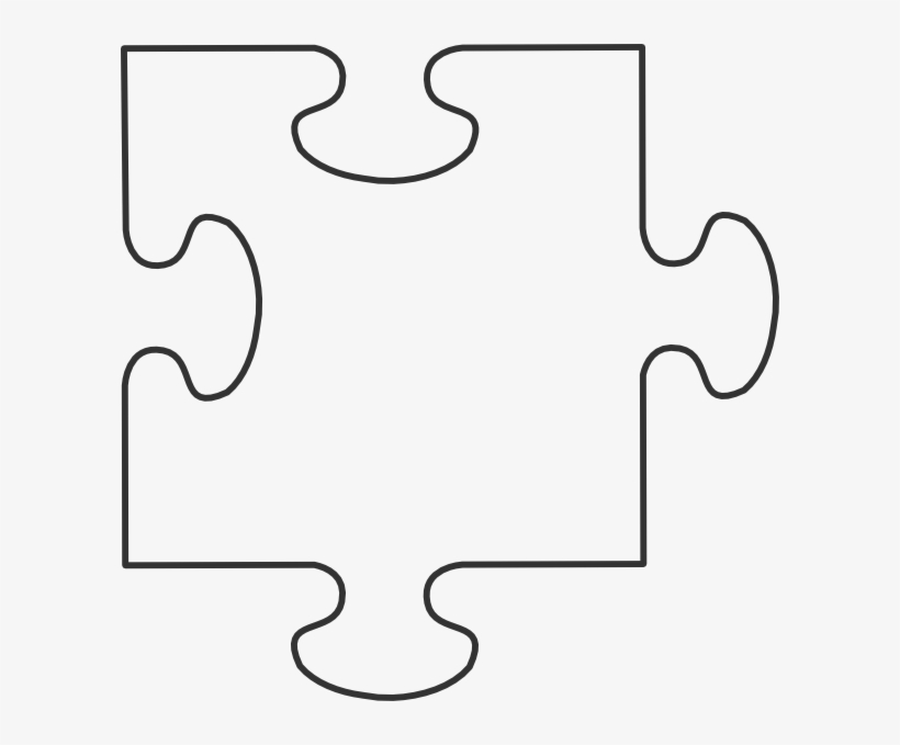 Large Puzzle Piece Outline - 600x599 PNG Download - PNGkit