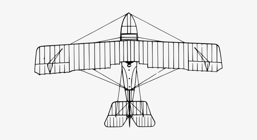 Old Plane Top View - 600x368 PNG Download - PNGkit
