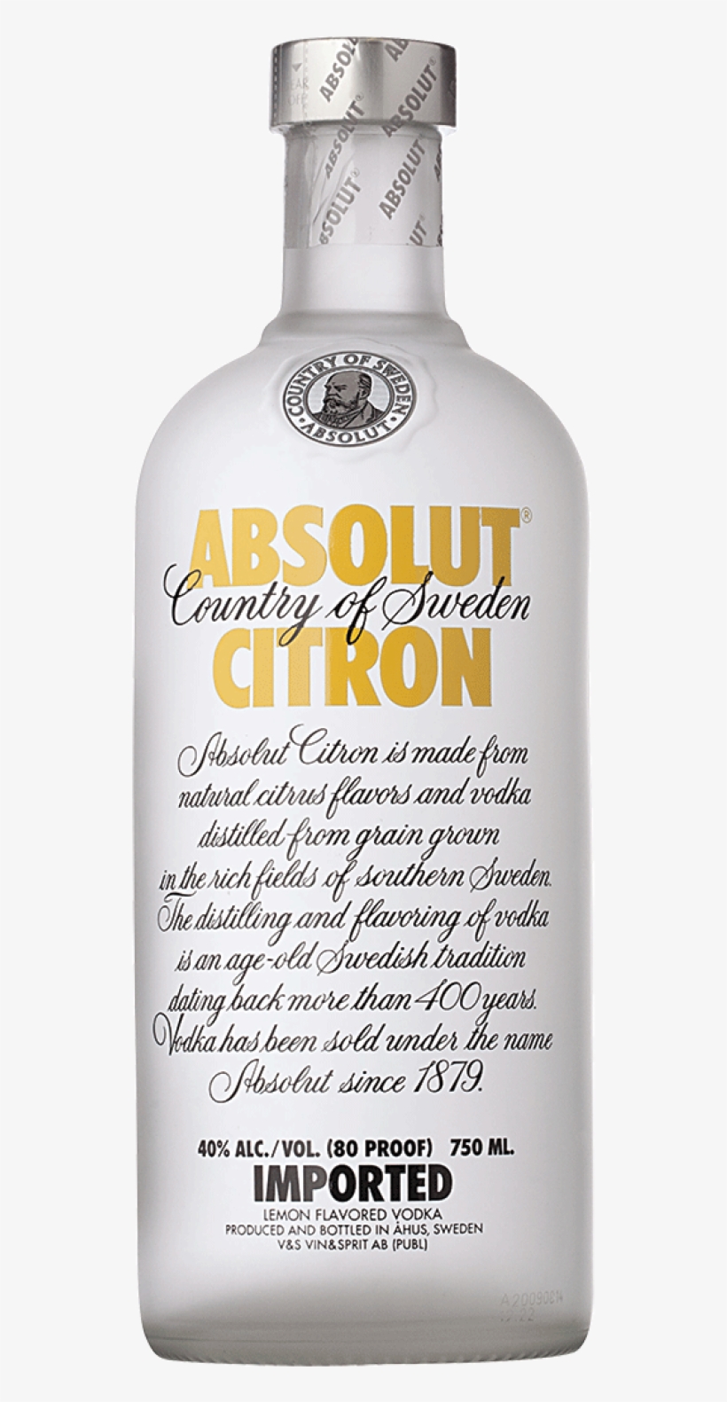 Absolut Citron Vodka Liter - 1500x1500 PNG Download - PNGkit