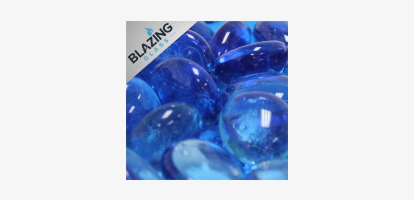 1/2" Ocean Blue Fire Glass Beads By Blazing Glass - Limited Edition Ice ...