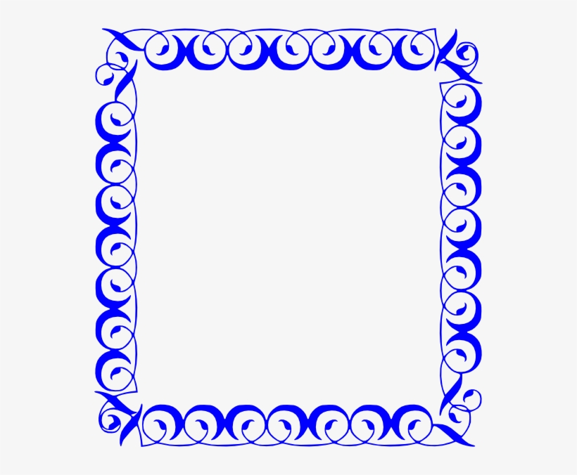 Blue Border Svg Clip Arts 552 X 596 Px - 552x596 PNG Download - PNGkit