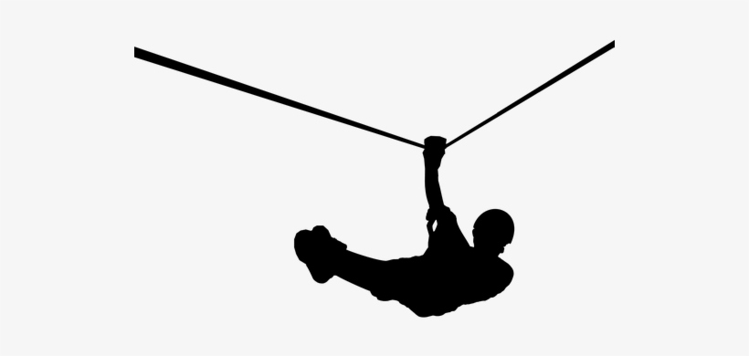 Zip Line Silhouette Png - 526x342 PNG Download - PNGkit