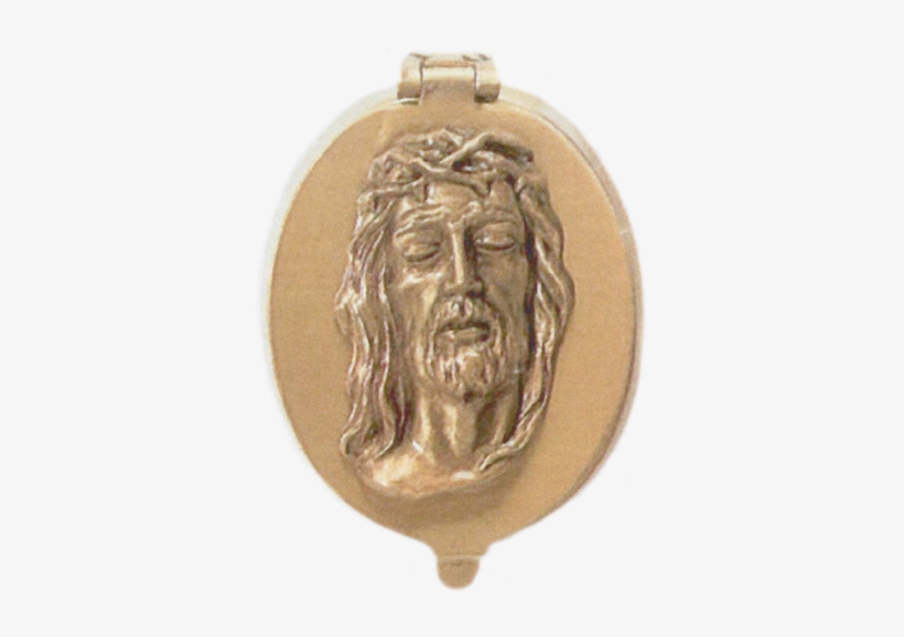 Bronze Oval Frame With Jesus On Cover - Locket - 500x500 PNG Download ...