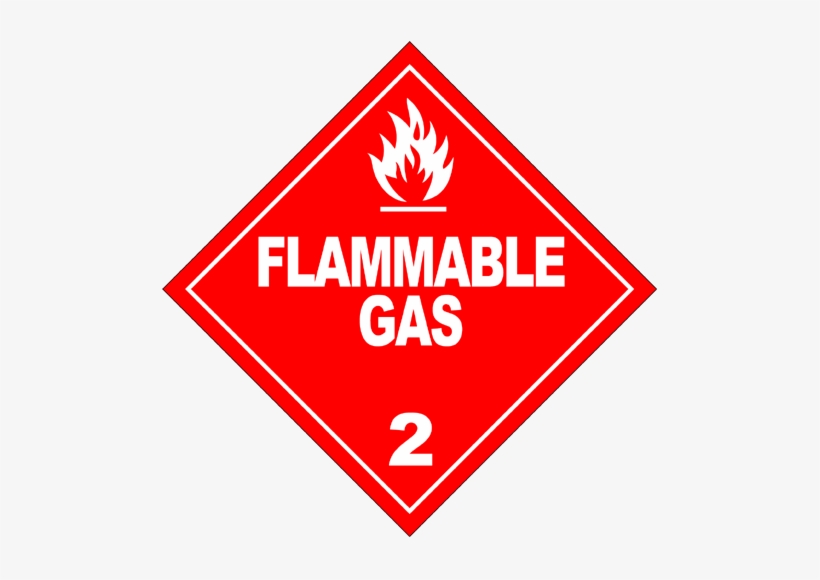 Flammable Gas Sign - Hazmat Flammable Sticker Decal - 500x500 PNG ...