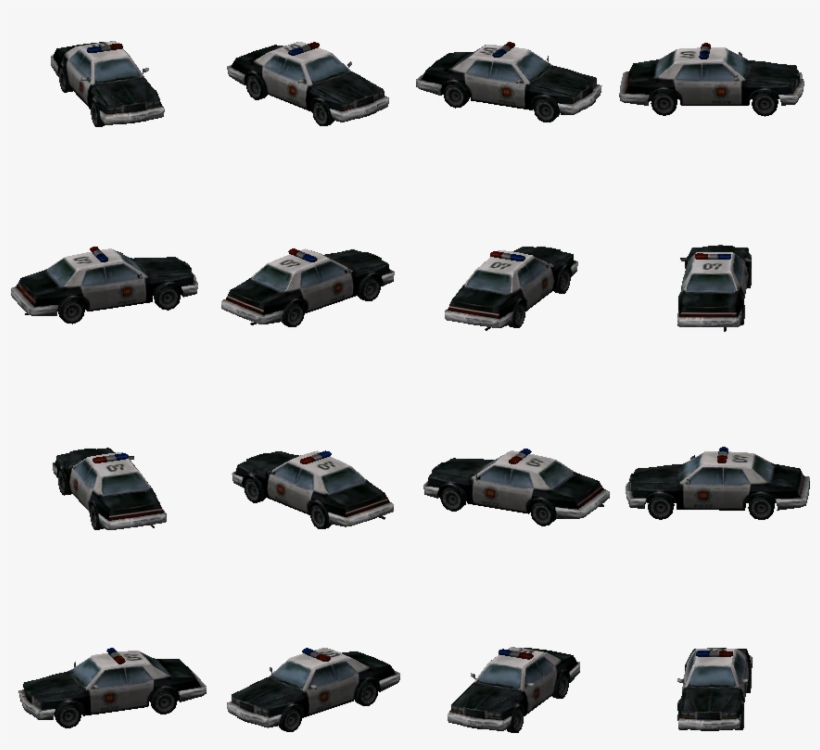 Police Car Sprite Sheet - 872x872 PNG Download - PNGkit