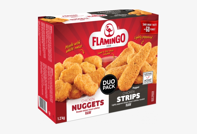 Duo Of Chicken Nuggets And Chicken Pepper Strips - Flamingo Uncooked ...