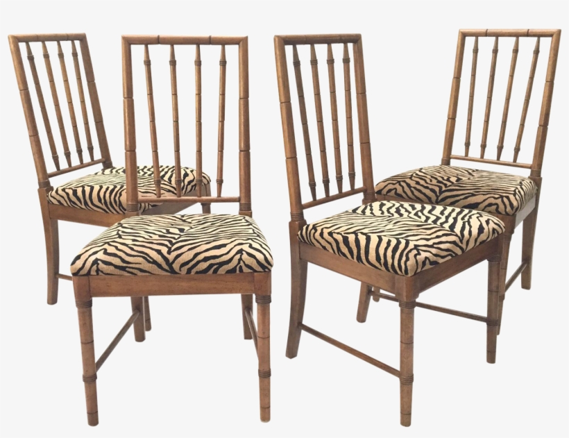 Bamboo Tiger Print Dining Chairs - Chair - 1627x1172 PNG Download - PNGkit
