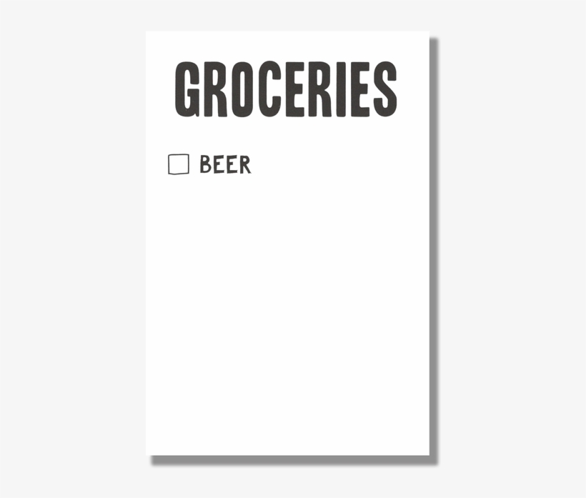 Beer Grocery Scratch Pad - Surrounded By Splendid Things - 430x659 PNG ...
