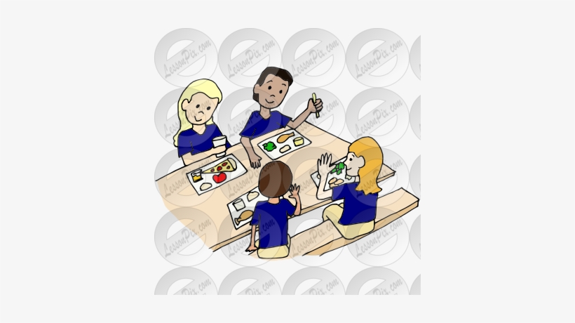 Kids In Cafeteria Clipart