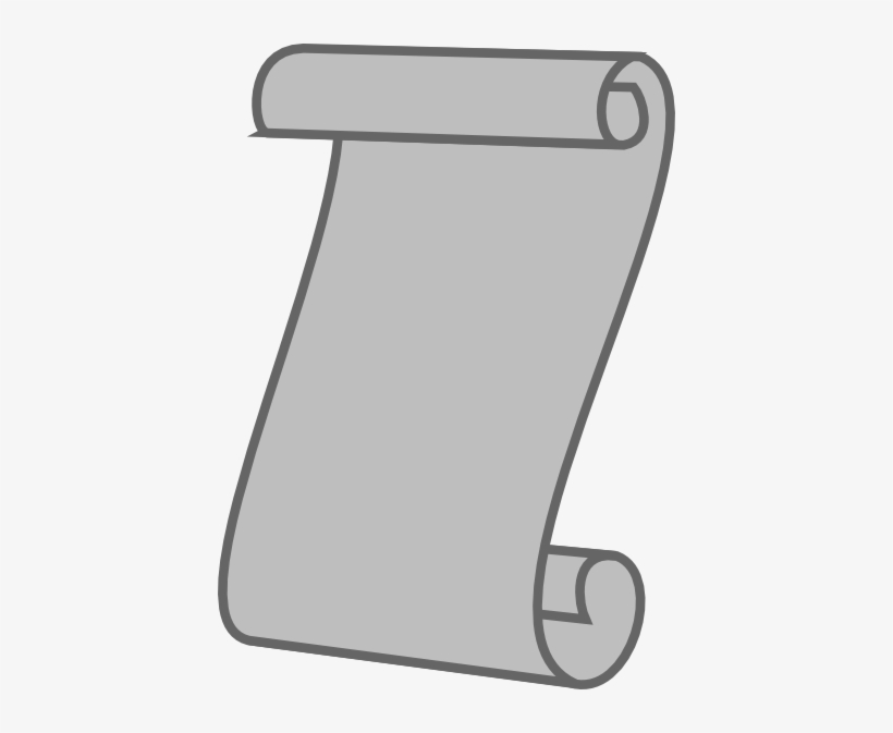 This Free Clip Arts Design Of Scroll Png - Gray Scroll - 420x593 PNG ...