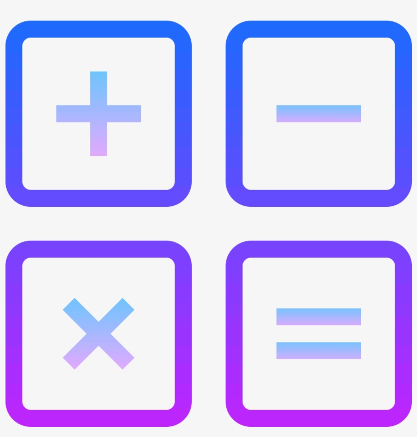 This "math" Icon Consists Of A Perfect Square Divided - Tick Cross ...