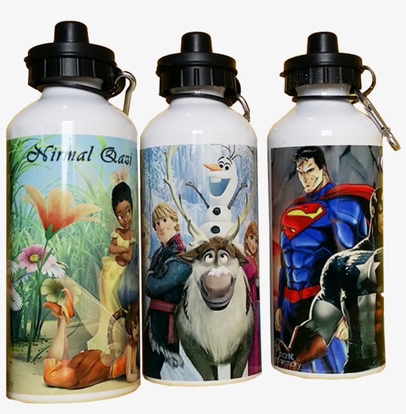 Cartoon Water Bottle - Mouse Pad - Frozen Movie Characters Full Color ...