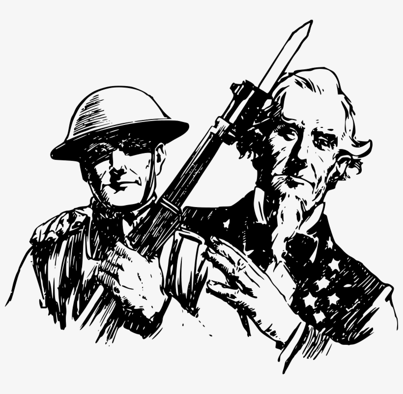 The Soldiers Behind Uncle Sam - Custom Uncle Same With Soldier Throw ...