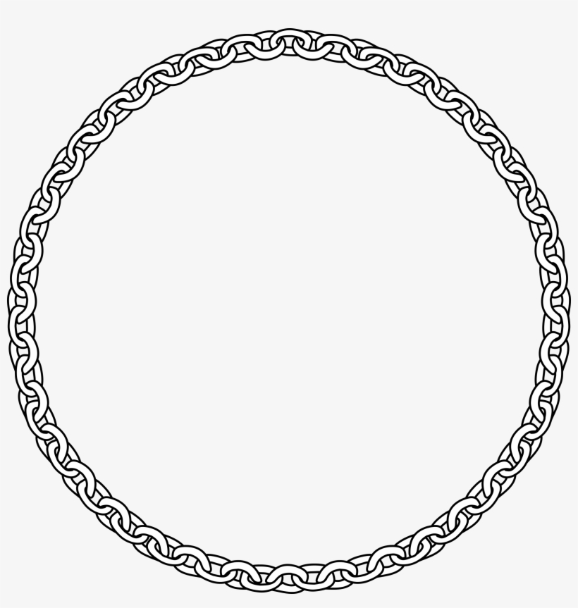 28 Collection Of Chains Drawing Png - Oval Frame Clip Art - 2389x2400 ...