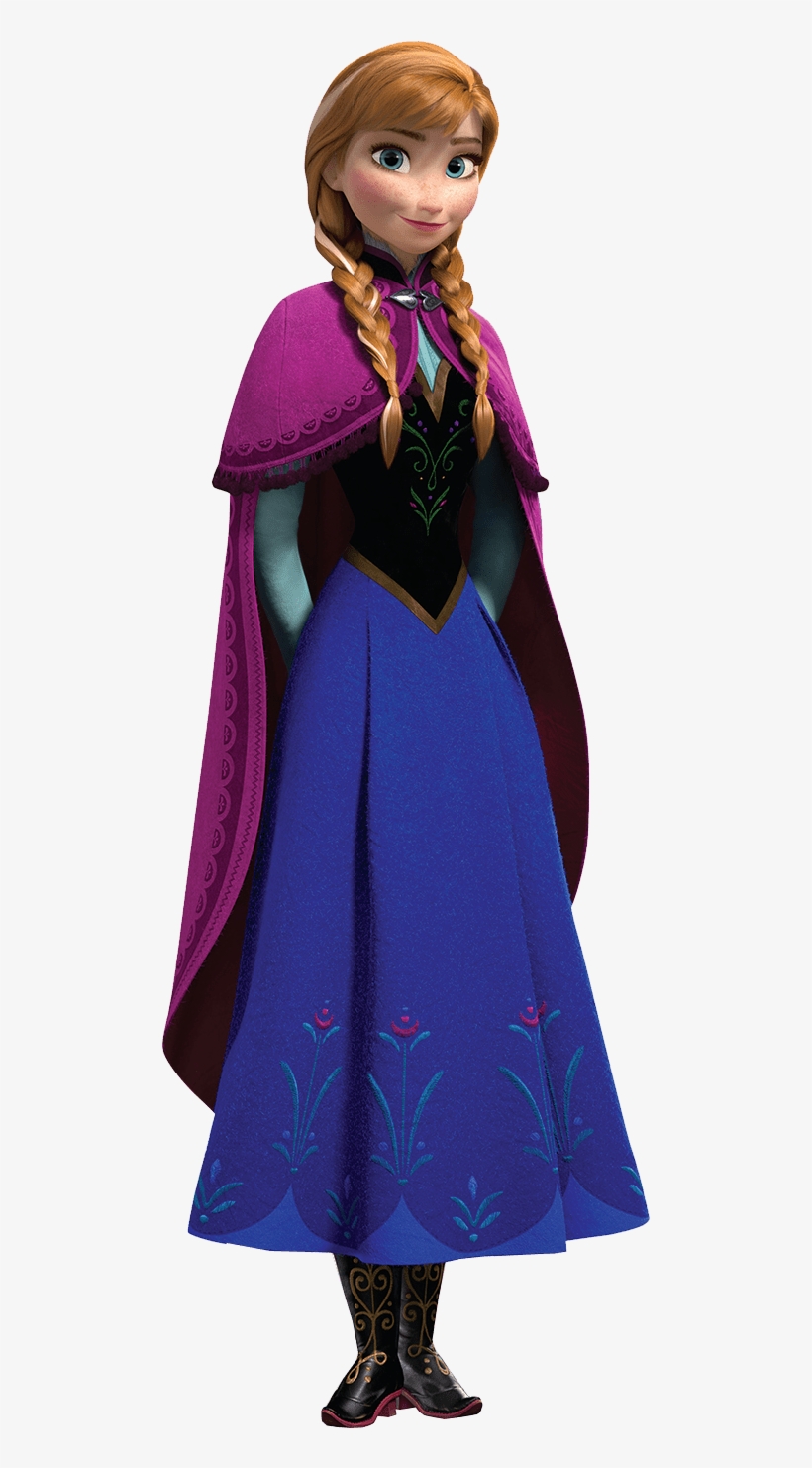 View Full Size - Disney Frozen Anna Cardboard Cutout - 681x1494 PNG ...