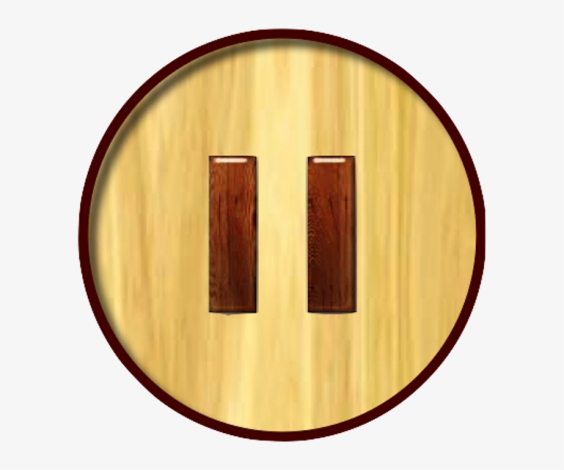Pause Icon Wood, Pause, Paused, Pause Music Png And - Button Pause Png ...