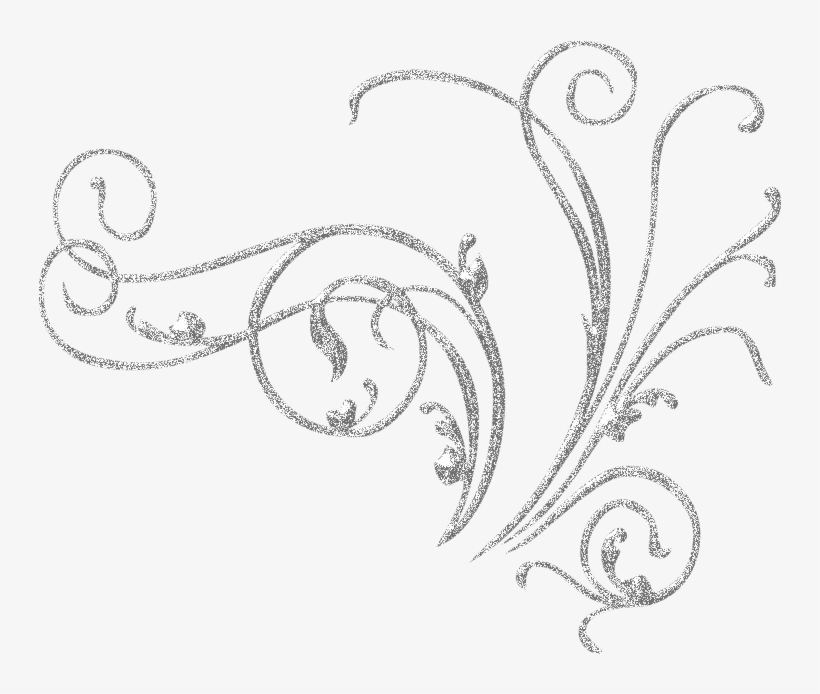 Sparkles Clipart Line - Silver Swirls Png Transparent - 786x656 PNG ...