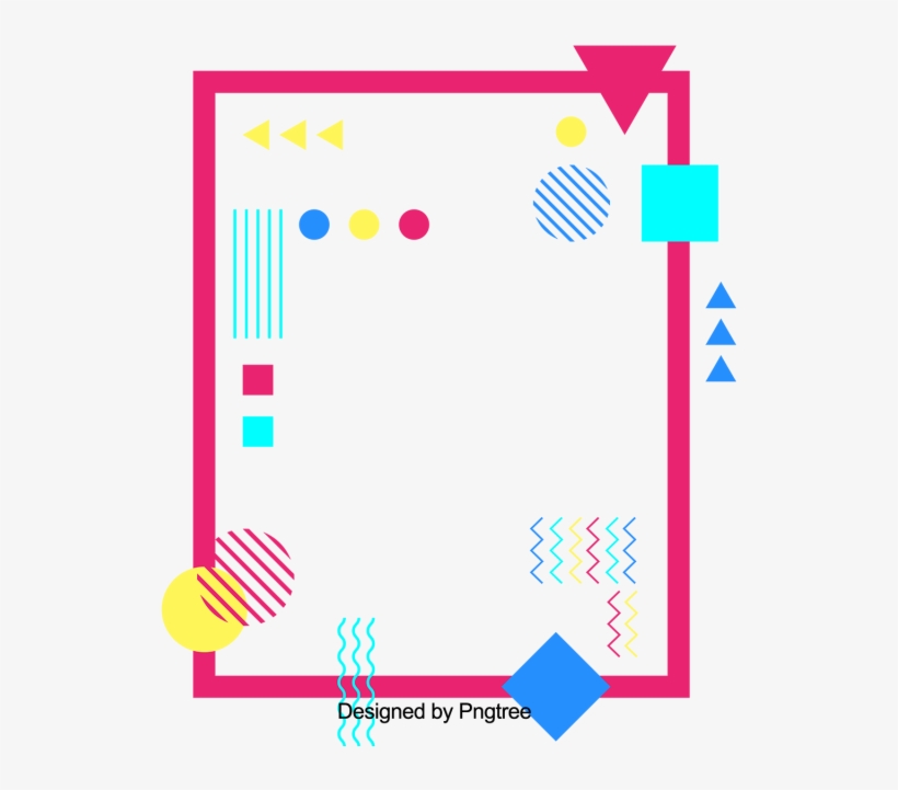 Download Transparent Square Polygon Of Coloured Color Geometric Frame ...