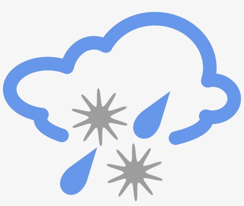 Snow Clipart Rain - Weather Symbols - 2400x1906 PNG Download - PNGkit