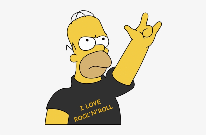Rock And Roll Png Make Unique Homer I Love Rock And - Rock And Roll ...