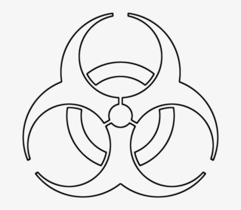 Biohazard Symbol Outline Gallery - White Biohazard Symbol - 700x700 PNG ...