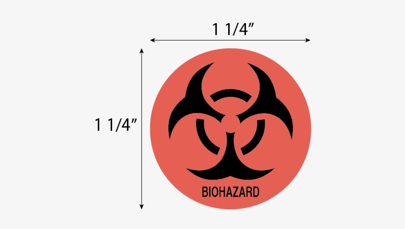 Labels Per Roll - Biohazard Warning Label - 441x384 PNG Download - PNGkit