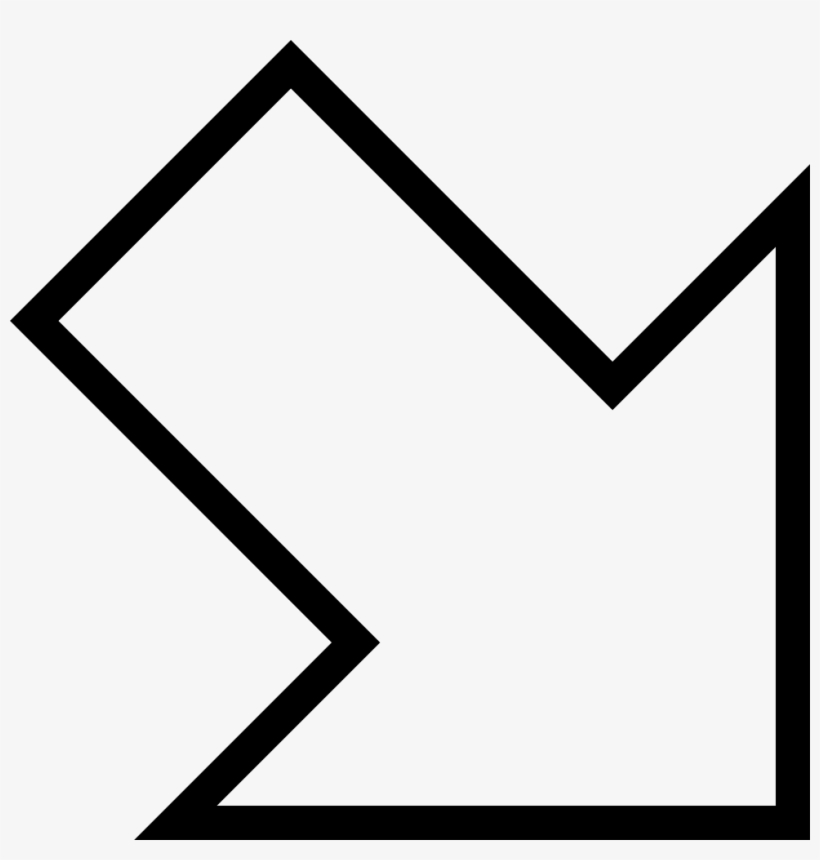 Diagonal Right Arrow Pointing Down - Arrow Pointing Diagonally Down ...