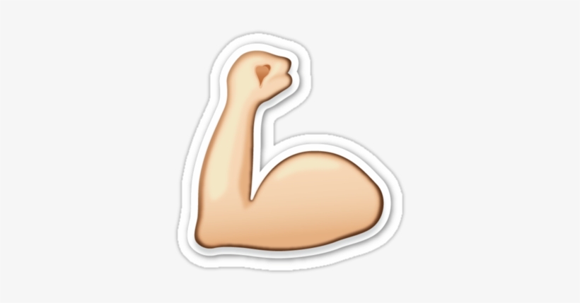 Emoji Clipart Muscle - Emoji Força Png - 375x360 PNG Download - PNGkit