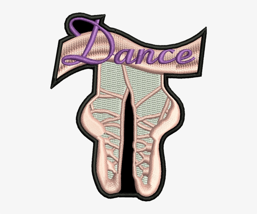 Ballet Slippers Dance Iron-on Patch - 500x604 PNG Download - PNGkit