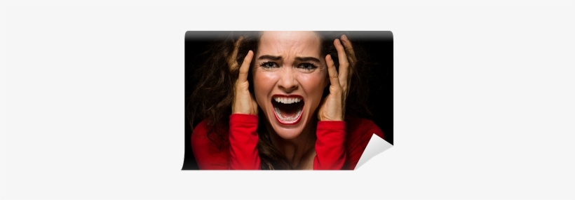 Angry, Desperate Woman Screaming Wall Mural • Pixers® - Female ...