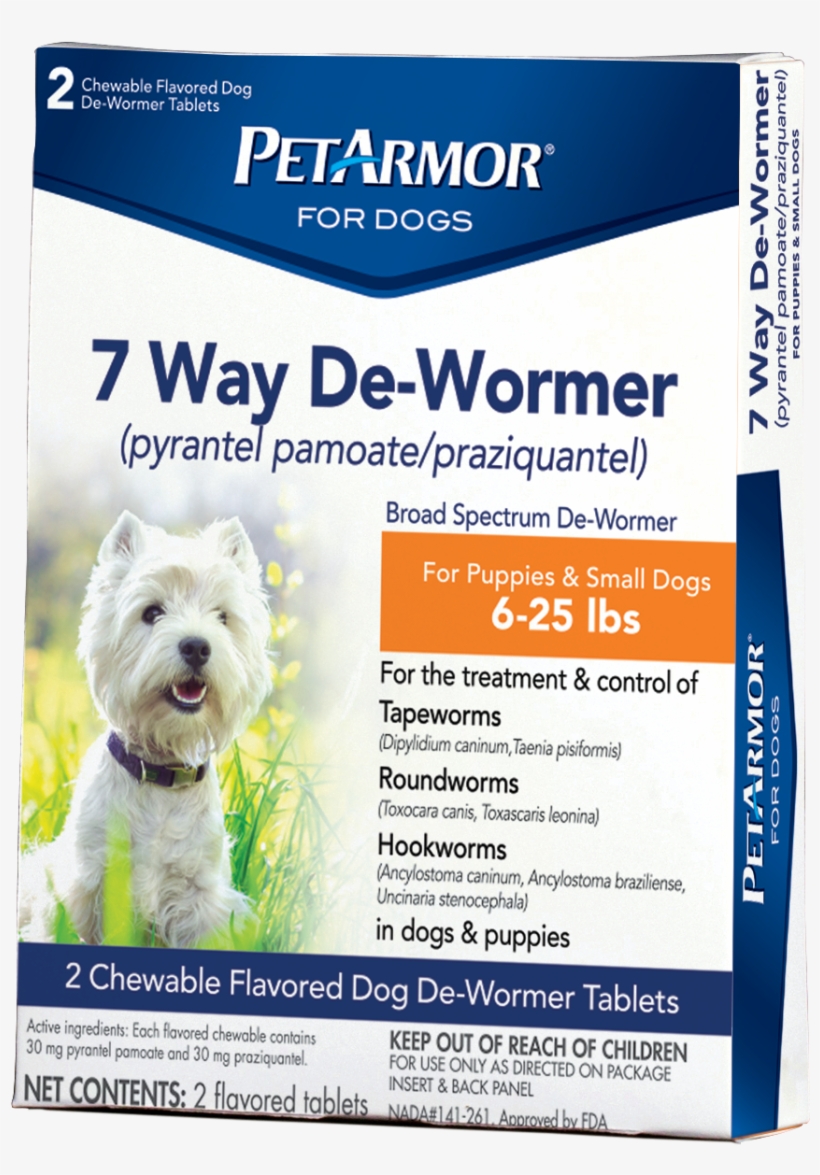 Petarmor 7 Way De-wormer For Puppies & Small Dogs, - Seven Way Dewormer ...
