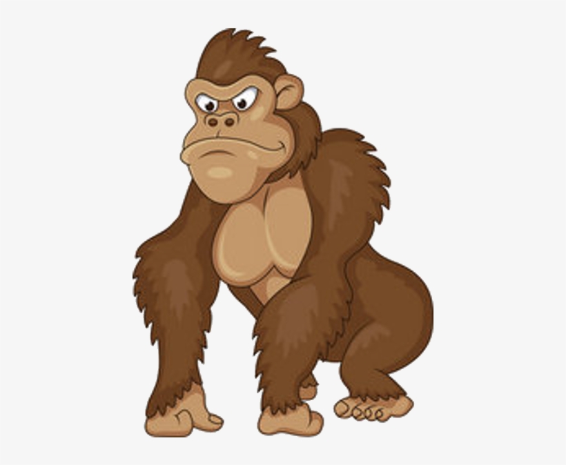 Banner Free Download Ape Clipart Monke - Angry Cartoon Gorilla ...