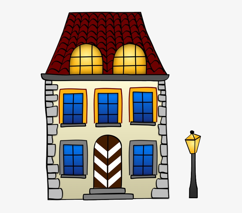 House, Home, Little, Streetlight, Building - Draw Buildings And Other ...